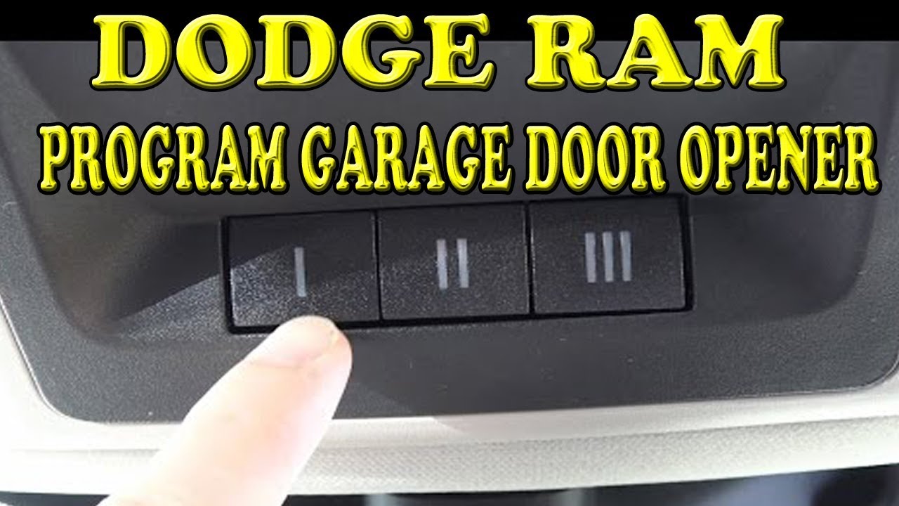 How to Program Dodge Ram Garage Door Opener: Quick Guide - Car News Box